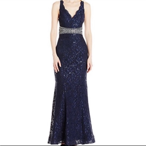 My Michelle | Dresses | Blue Lace My Michelle Gown | Poshmark